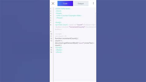 Simple Counter In Javascript Coding Programminglanguage Learnwebcode