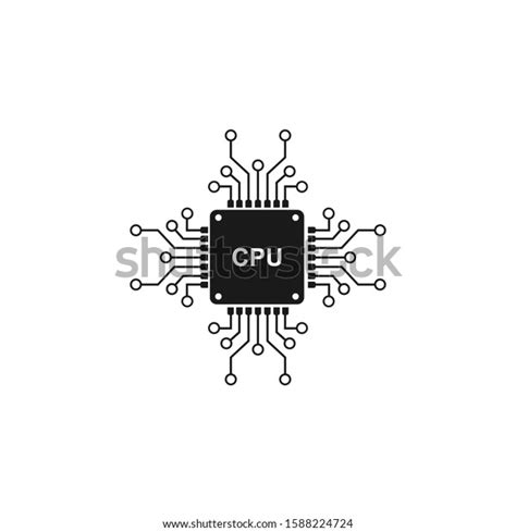 Microchip Line Icon Cpu Central Processing Stock Vector Royalty Free 1588224724 Shutterstock