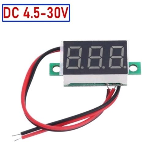 Jual Voltmeter DC Mini 4 5V 30V Digital Volt Meter 0 36inch 2 Kabel Shopee Indonesia