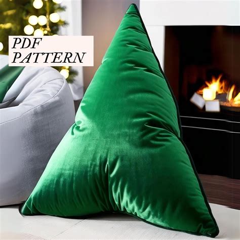 Christmas Tree Pillow Pdf Sewing Pattern Christmas Decoration Pattern Easy Diy Christmas T