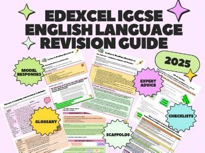 Pearson Edexcel IGCSE English Language Revision Guide Teaching Resources