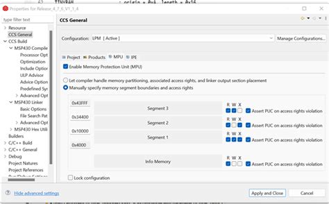 Msp430fr6047 Mpu Protection In Msp430fr6047 Msp Low Power