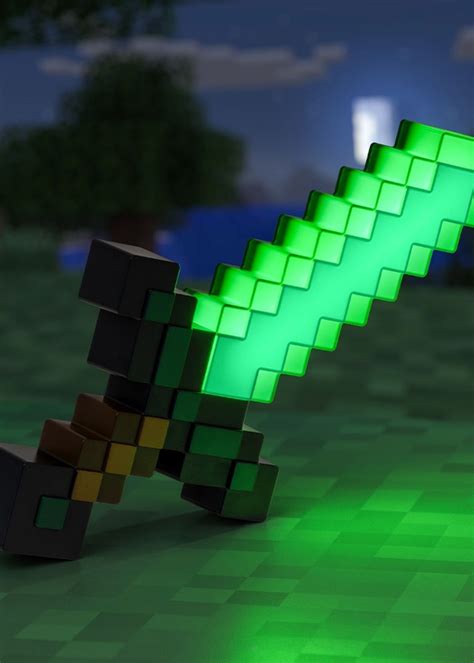 Microsoft Green Minecraft Diamond Sword Table Light Matalan