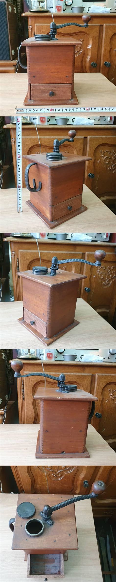 소리전자 빈티지 원목 커피 그라인더 중대형 입니다 Usa