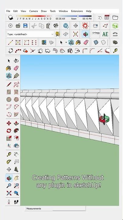 Creating Patterns In Sketchup Without Any Plugins 🏗️🏞️📐 Sketchup