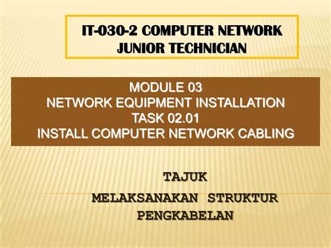 Install Computer Network Cabling Teori Ppt