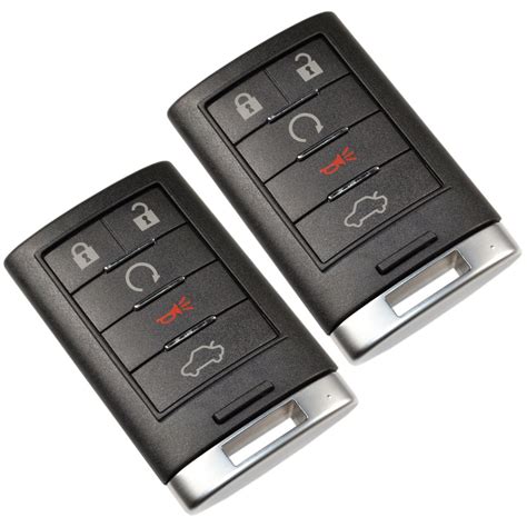 Hqrp 2 Pack Remote Key Fob Shell Case Keyless Entry W 5 Buttons For