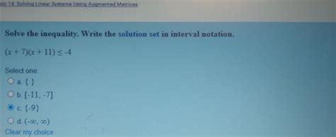 Solved Pic 14 ﻿solving Linear Systems Using Augmented