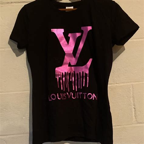 New Womens Louis Vuitton Black T Shirt With Depop