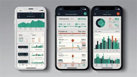Modern Mobile Analytics Dashboard Interface Premium Ai Generated Image