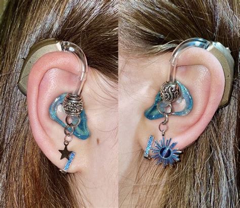 My Hearing Aid Decorations And Blue Ear Molds Слуховой аппарат эстетика