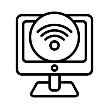 Wifi Signal Line Icon Vector Wifi Signal Icon Antenna Connection Png And Vector With