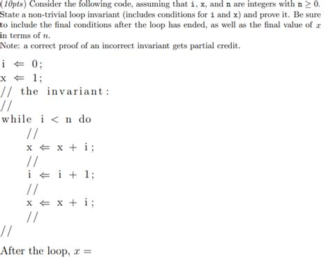 Solved 10pts Consider The Following Code Assuming That I