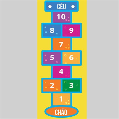 Adesivo Jogo De Amarelinha 75x180cm Elo7