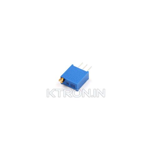 Buy 100 Ohms 3296 Multiturn Trimpot Potentiometer Ktron India