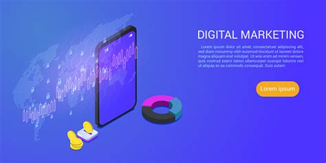 파란색 배경과 인포 그래픽 요소에 현대 디자인 아이소메트릭 개념 Businesssmartphone 3d 아이소메트릭 플랫 디자인 벡터 그림입니다 3차원 형태에 대한 스톡