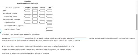 Solved Segmented Income Statement Management Decision