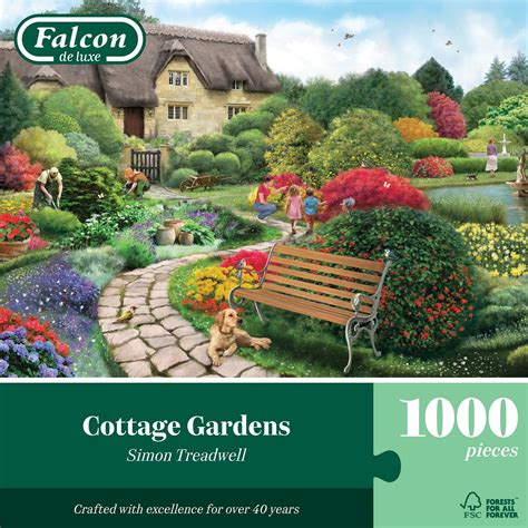 Falcon De Luxe Cottage Gardens 1000 Piece Jigsaw Puzzle All Jigsaw