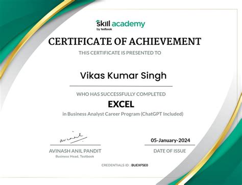 Vikas Singh On Linkedin Excel Certification Dataanalysis Productivity Professionaldevelopment…