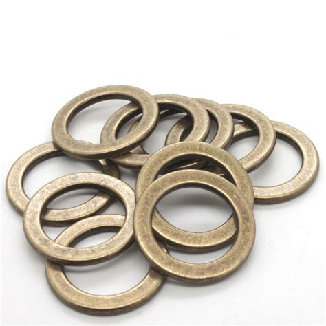 25mm Antique Brass Flat O Rings Ea Crumbz Craft
