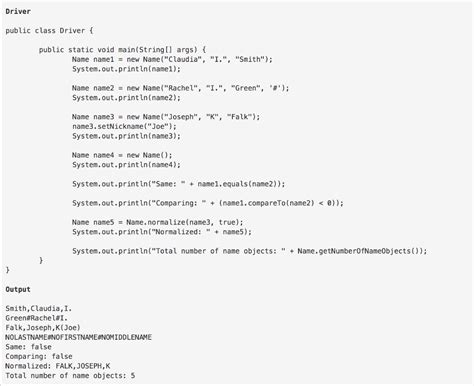 Solved Your Task Is To Implement The Name Class This Class