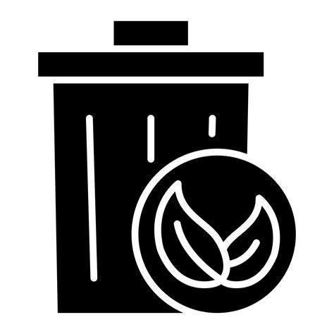 Eco Trash Bin Glyph Icon 15036028 Vector Art At Vecteezy
