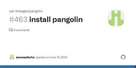Install Pangolin Issue 463 Cov Lineages Pangolin GitHub