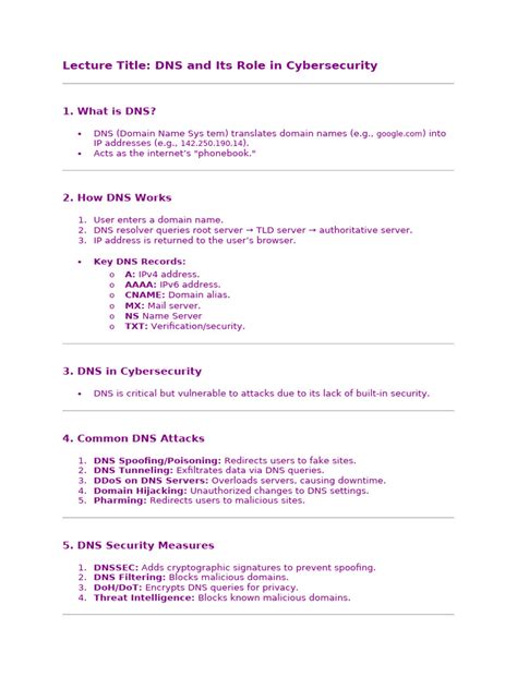 Lecture Pdf Domain Name System Computer Security