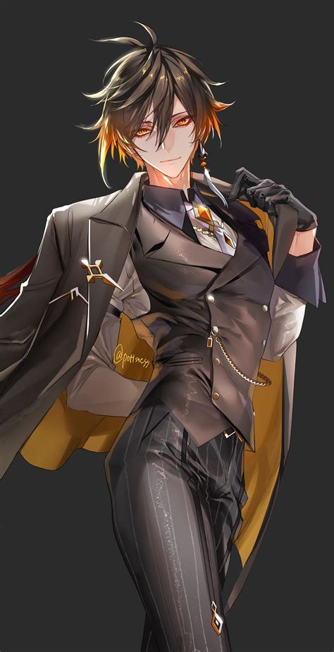 Zhongli Genshin Impact Drawn By Pottsness Danbooru