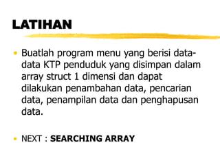 Tipe Data Terstruktur Materi Struktur Data PPT