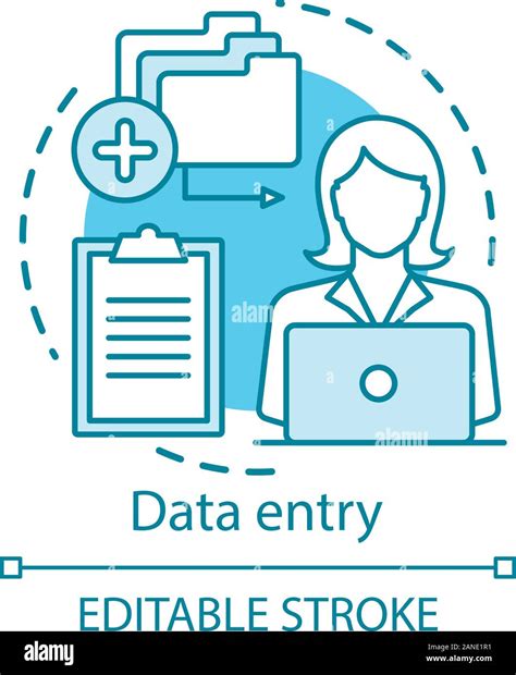 Data Entry Typing Stock Vector Images Alamy