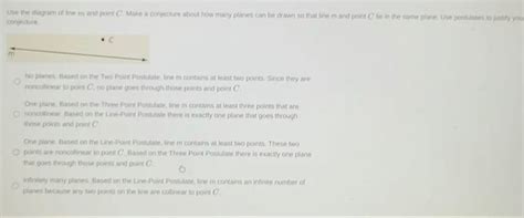 Solved Use The Diagram Of Line M And Point C Make A Conjecture About