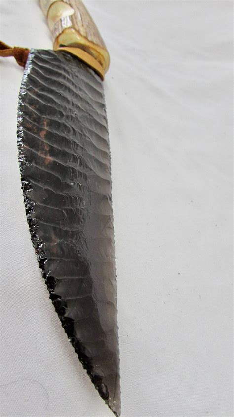 Custom Knife Flint Knapped Thunderbird Stand Etsy