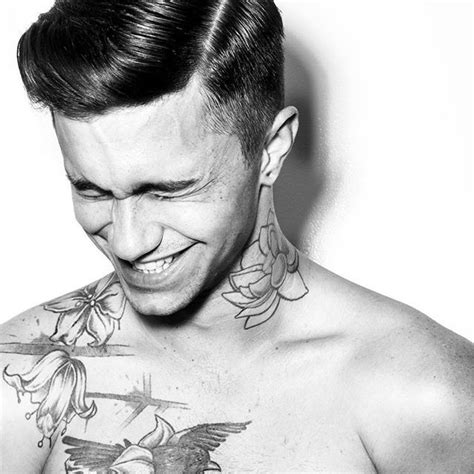 Jake Bass Behind Ear Tattoo Portrait Tattoo Tattoos