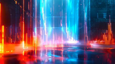 vibrant abstract light performance art futuristic neon glow digital