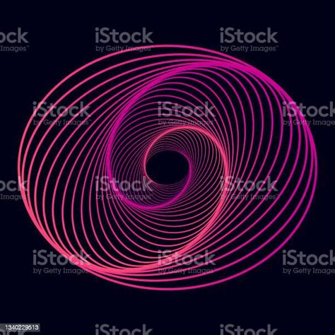 트위스트 컬러 나선형 곡선 와이어프레임 터널 벡터 기술 로고 요소입니다 선에 대한 스톡 벡터 아트 및 기타 이미지 선 터널 3차원 형태 Istock