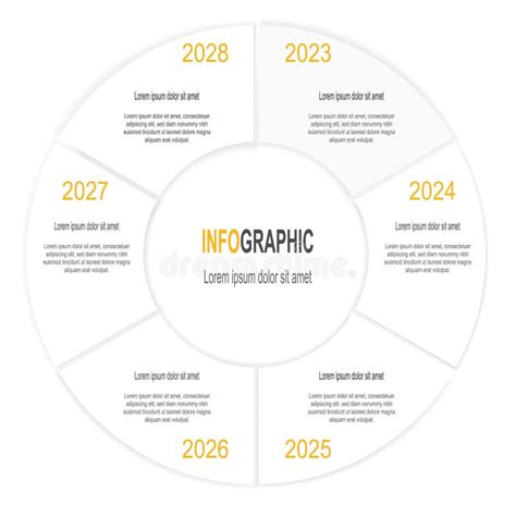 Infographic Circle Template 5 Steps Business Data Illustration Stock