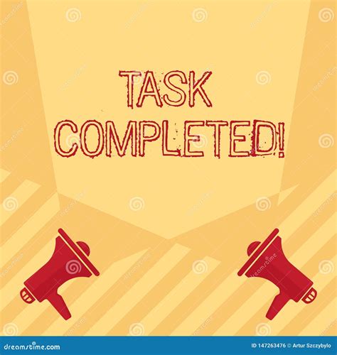 Handwriting Text Writing Task Completed Concept Meaning Finished
