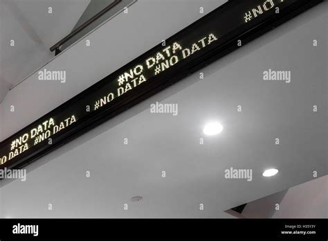 A Digital Display Hanging On A Wall Showing A Message That There Is No