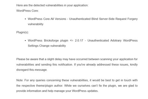 New Vulnerability Found In Bricksforge Bug Reports Bricksforge Community Forum