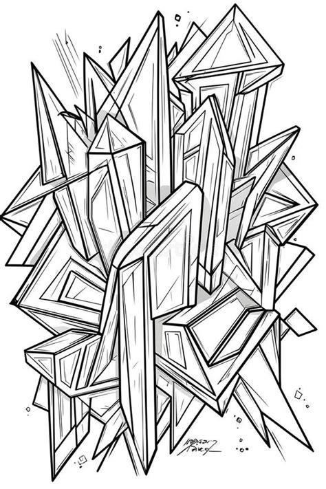 Abstract Black And White Geometric Shapes With Sharp Angles Generative Ai Stock Image Image Of