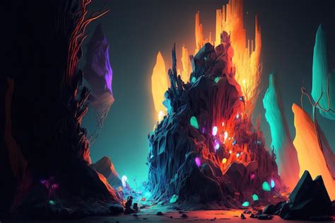 Premium Ai Image Concept For Colorful Abstract Digital Art Background With A Cybertexture