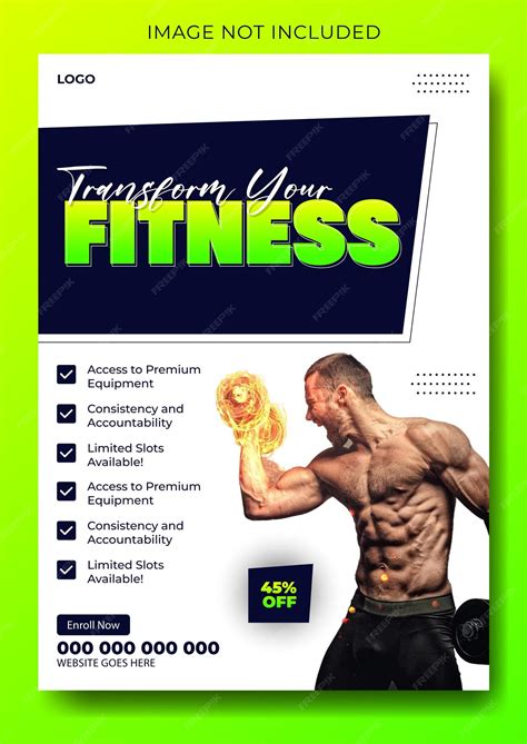 Premium Vector Fitness And Gym Ads Flyer Template