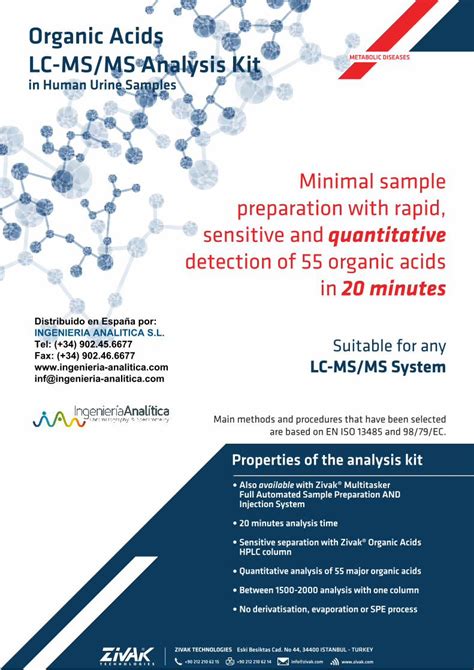 Pdf Organic Acids Lc Msms Analysis Kit Metabolic · Organic Acids