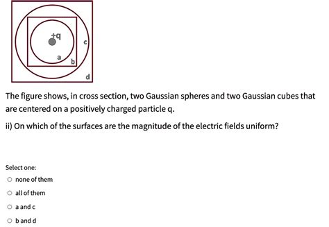 Solved The Figure Shows In Cross Section Two Gaussian Spheres And Two Gaussian Cubes That Are