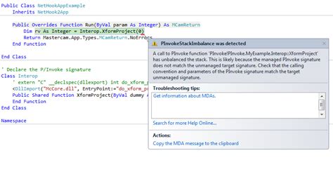 xform project mastercam c hook net hook and vbscript development