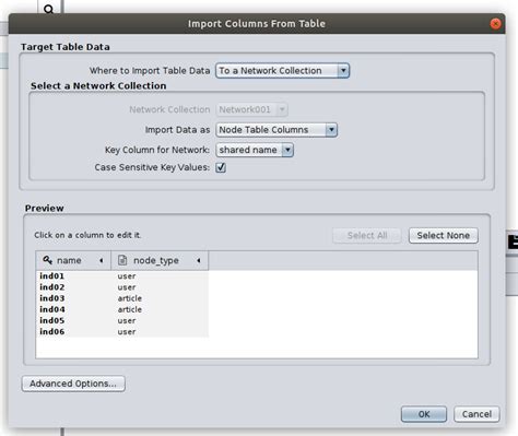 Graph Unable To Load Nodes Table In Cytoscape From Csv Stack Overflow