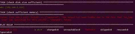 Censored The Output Has Been Hidden Due To The Fact That No Log True Was Specified For