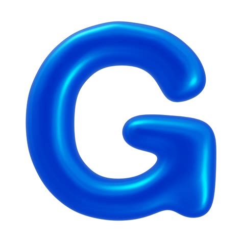 3d Alphabet Letter G With Blue Color 35750781 Png
