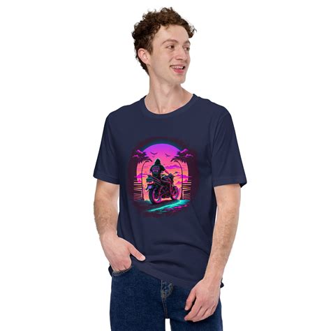 Retro Vintage Motorcycle In Synthwave Style Etsy